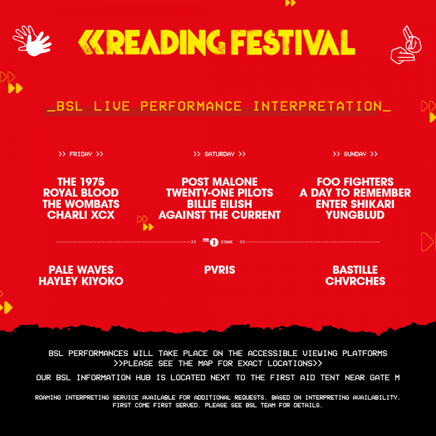 Rockstar Energy Presents Reading Festival View Fridays Bsl Schedule
